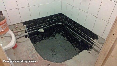 Гидроизоляция пола в ванной комнате своими руками. | Все о ремонте